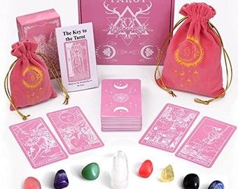 Pink Tarot Deck Tarot Cards Pink Oracle Future Telling - Etsy