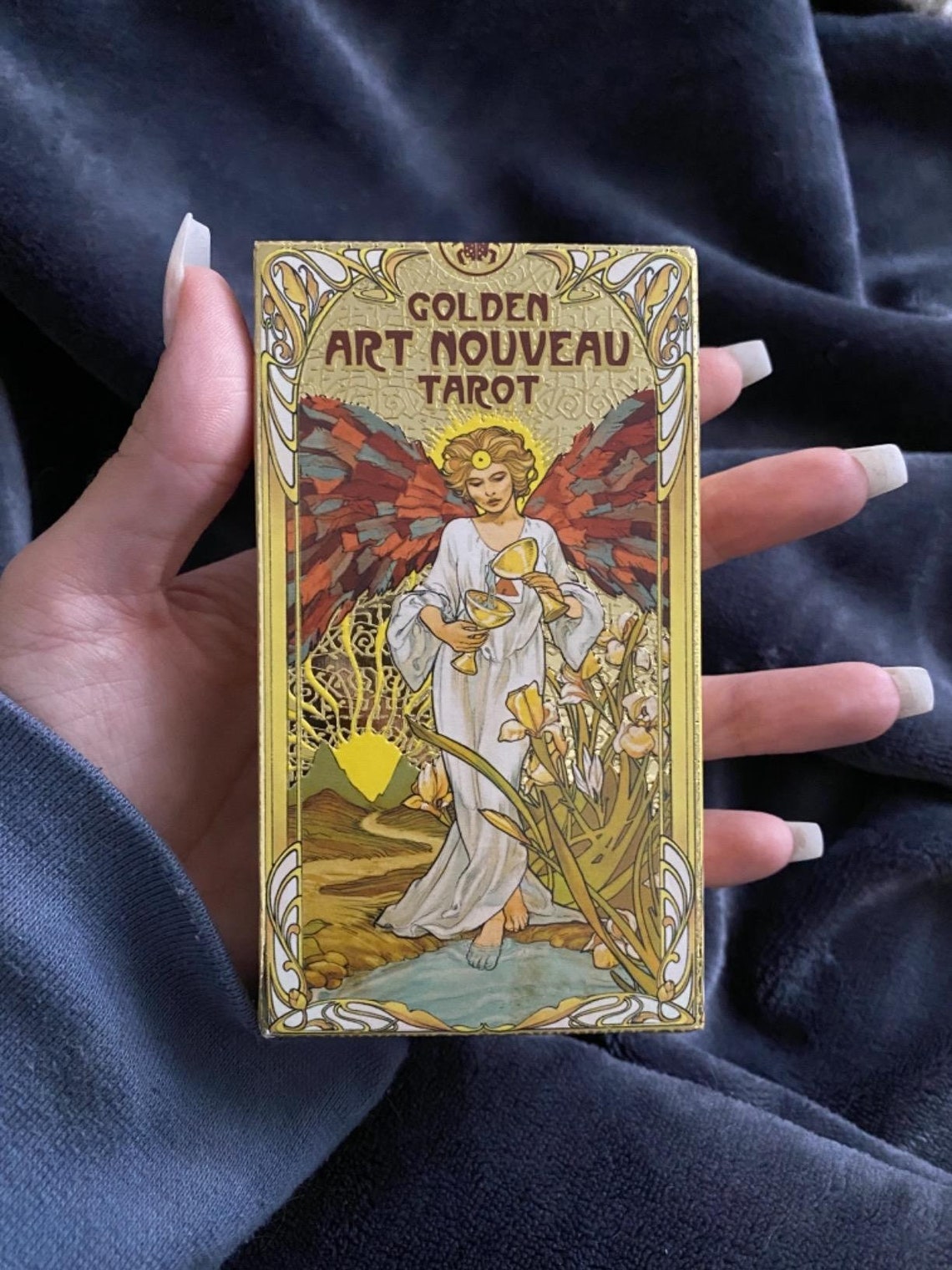 Golden Art Nouveau Tarot, Golden Tarot Deck Rider Waite, English ...