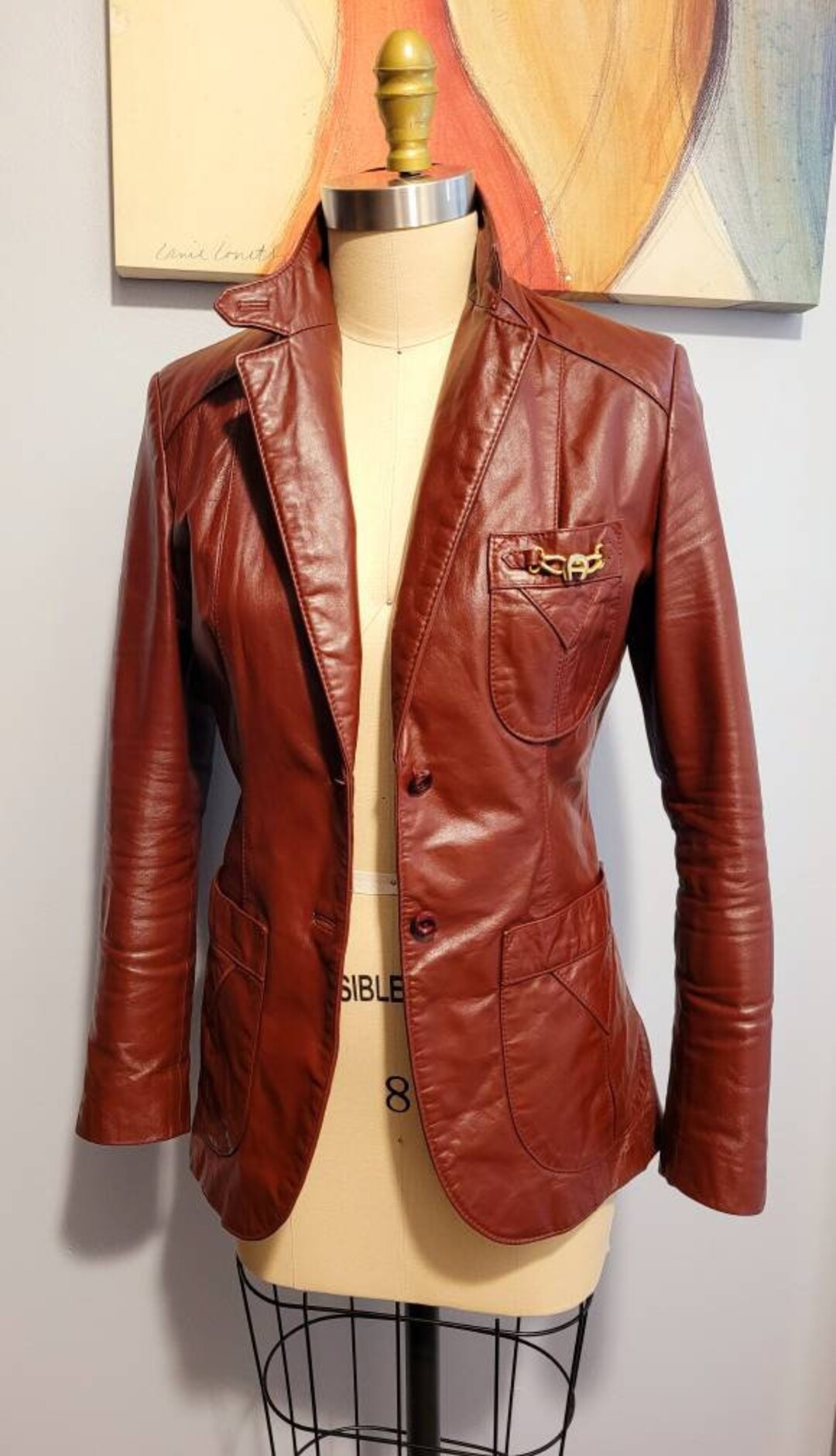Etienne Aigner Genuine Leather J Net Jacket - Etsy