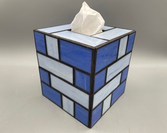Kaleidoscope Stained Glass Tissue Box Cover - Etsy