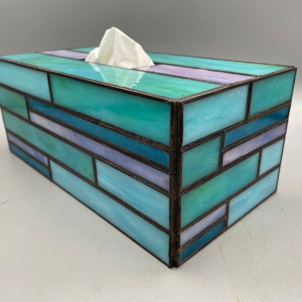 Stained Glass Tissue Box - Etsy