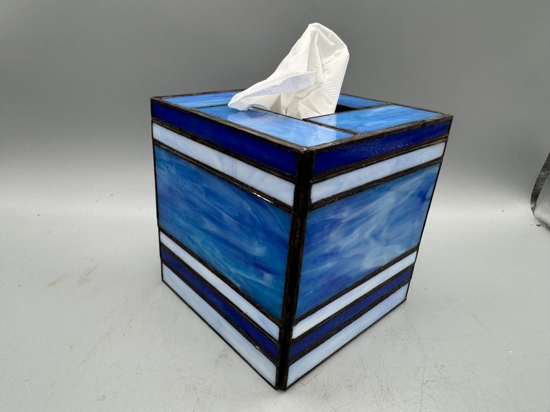 Nautical Stained Glass Tissue Box Cover - Etsy
