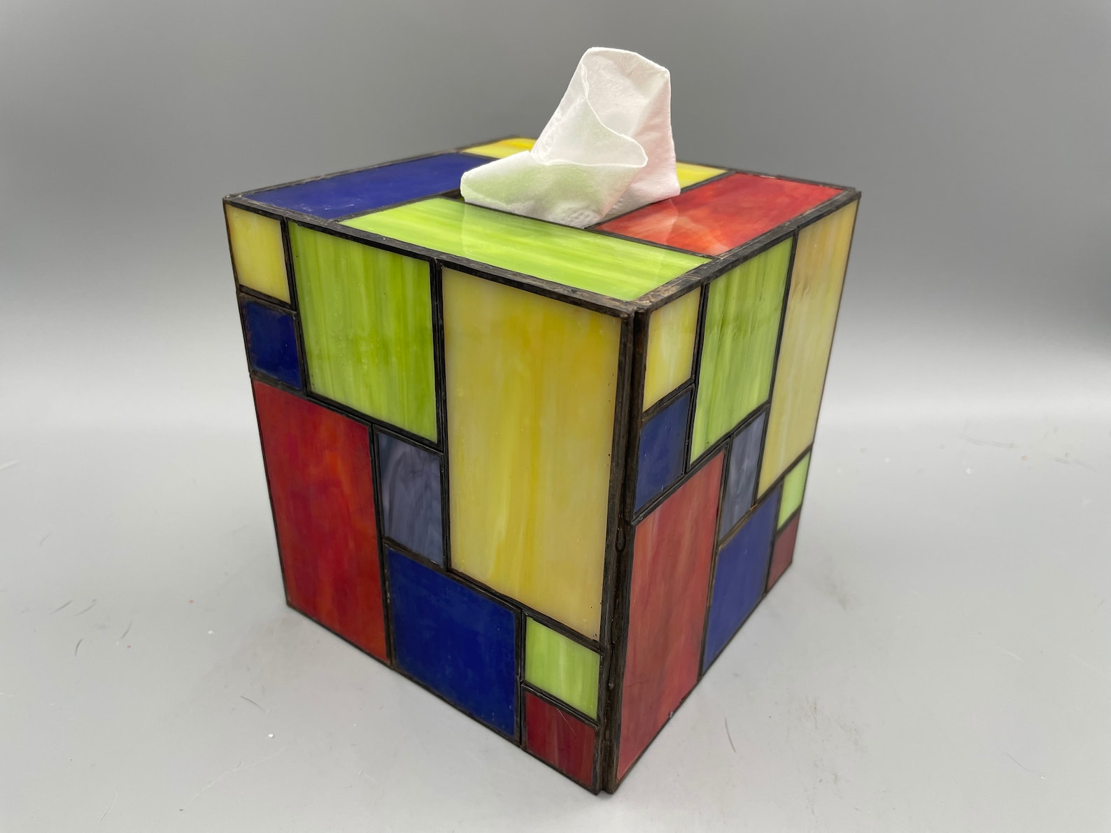 Fiesta Stained Glass Tissue Box Cover - Etsy