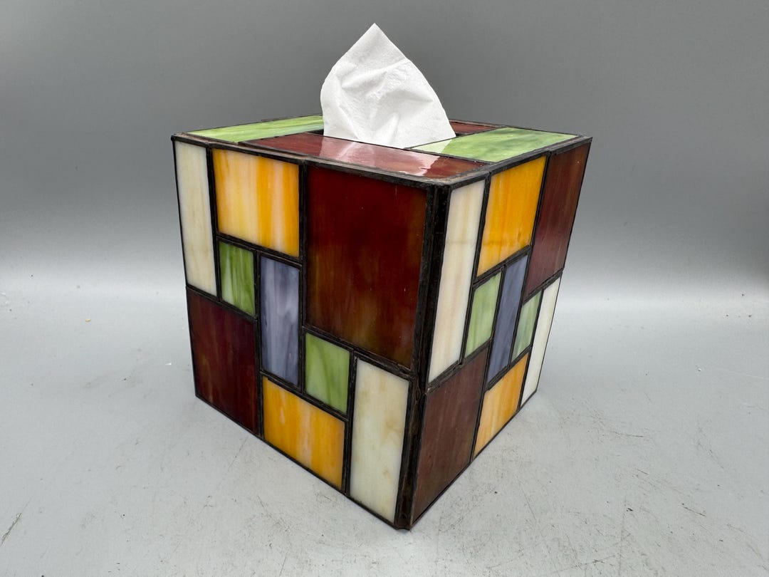 Tuscan Villa - Handcrafted Stained Glass Tissue Box Cover - Etsy