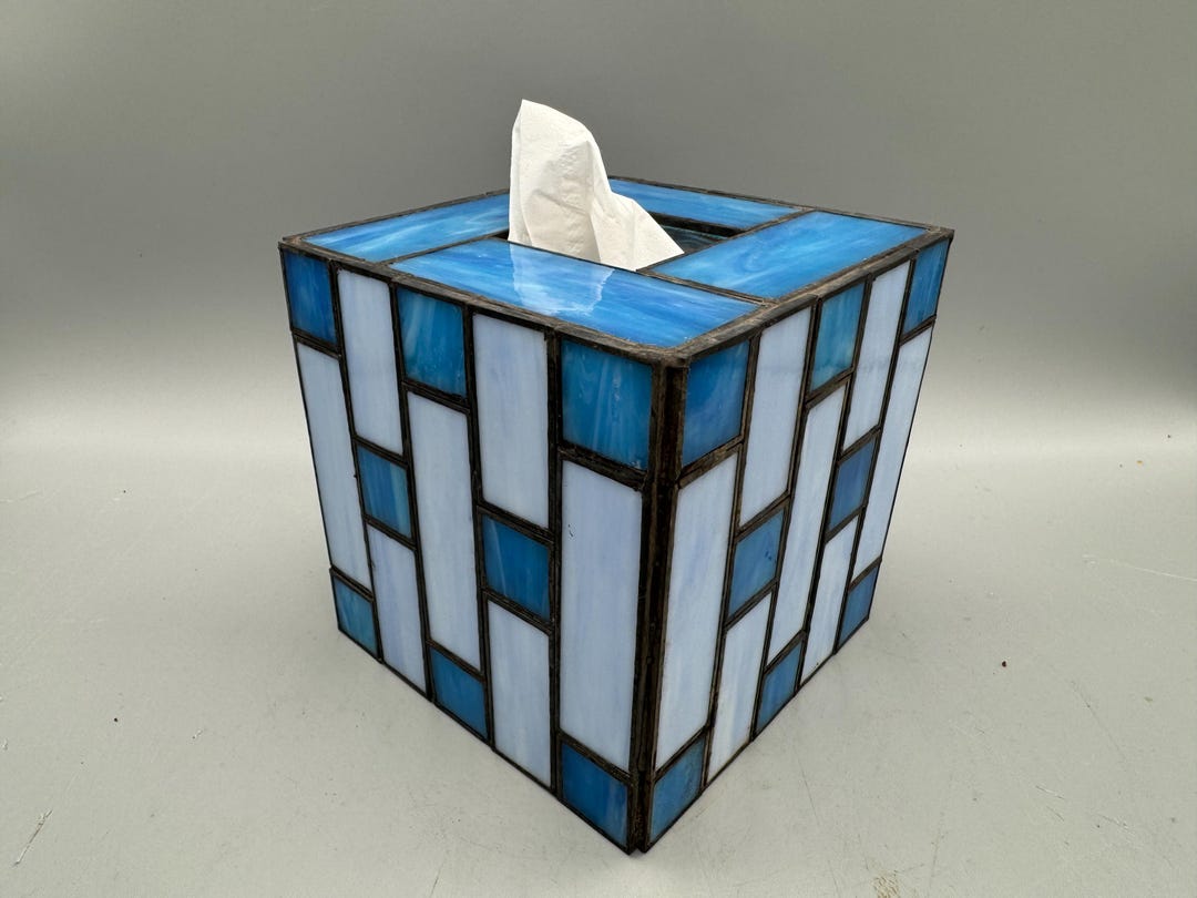 Windows Stained Glass Tissue Box Cover - Etsy