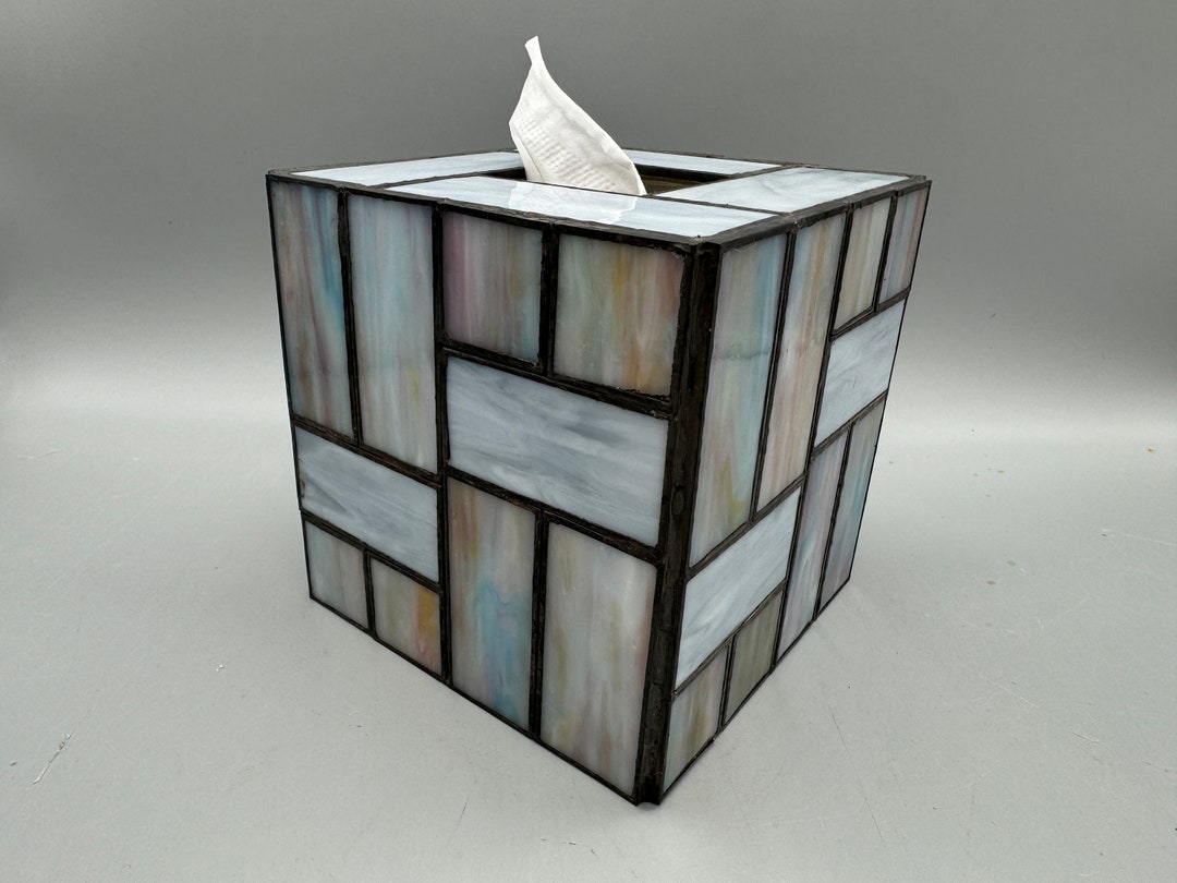 Ginny - Handcrafted Stained Glass Tissue Box Cover - Etsy