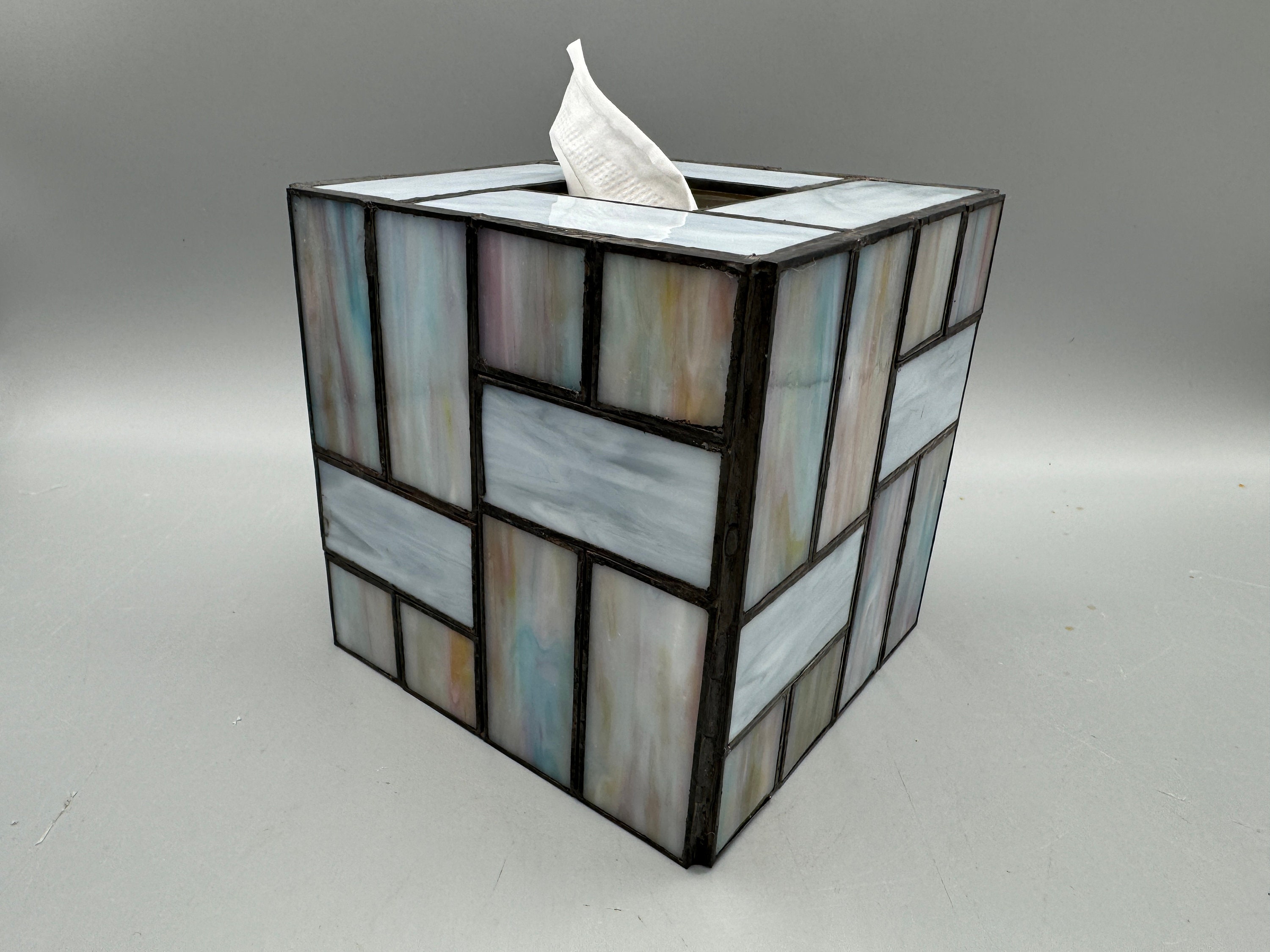 Ginny - Handcrafted Stained Glass Tissue Box Cover - Etsy