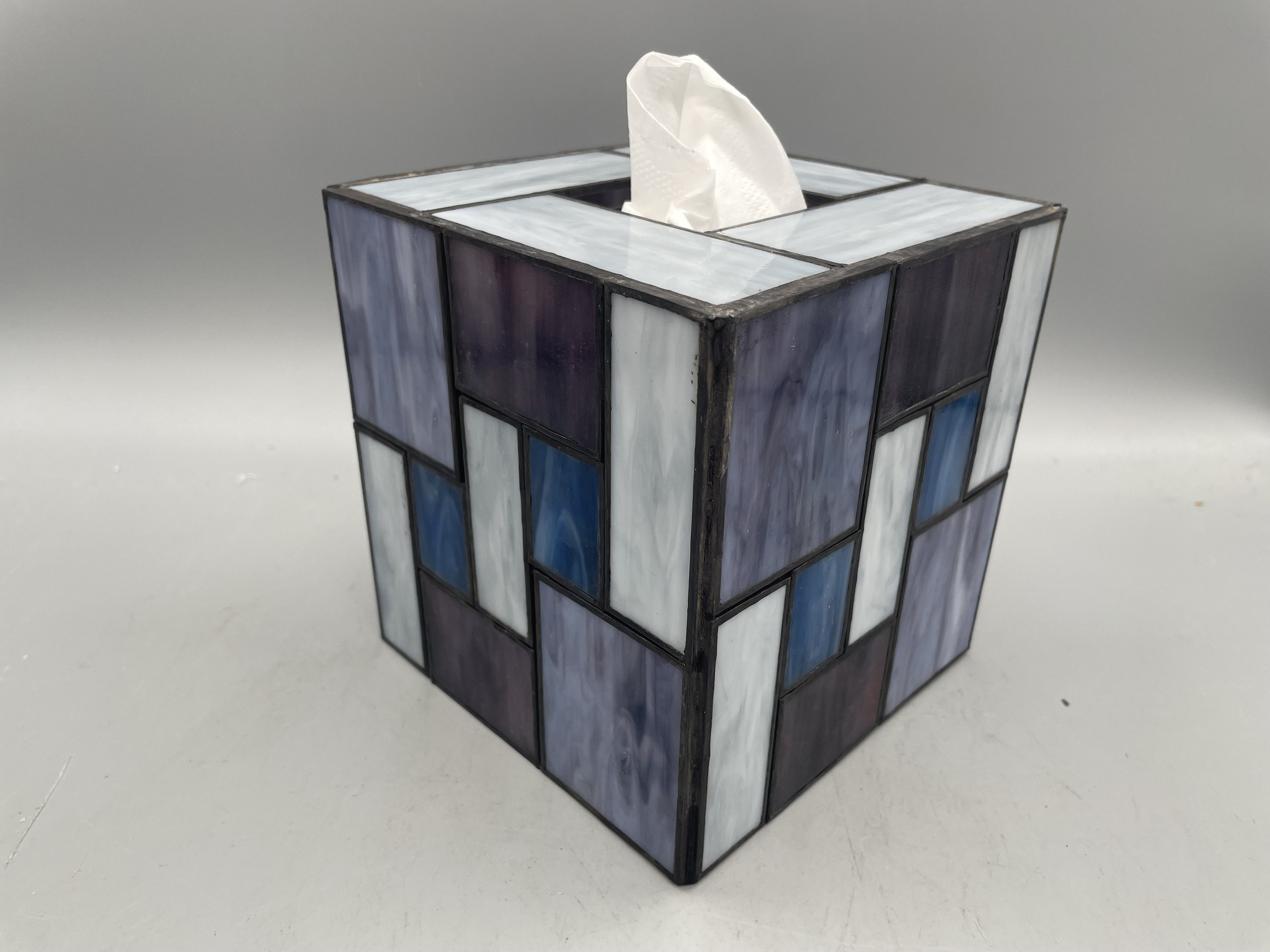 Stormy Night Stained Glass Tissue Box Cover Upright - Etsy