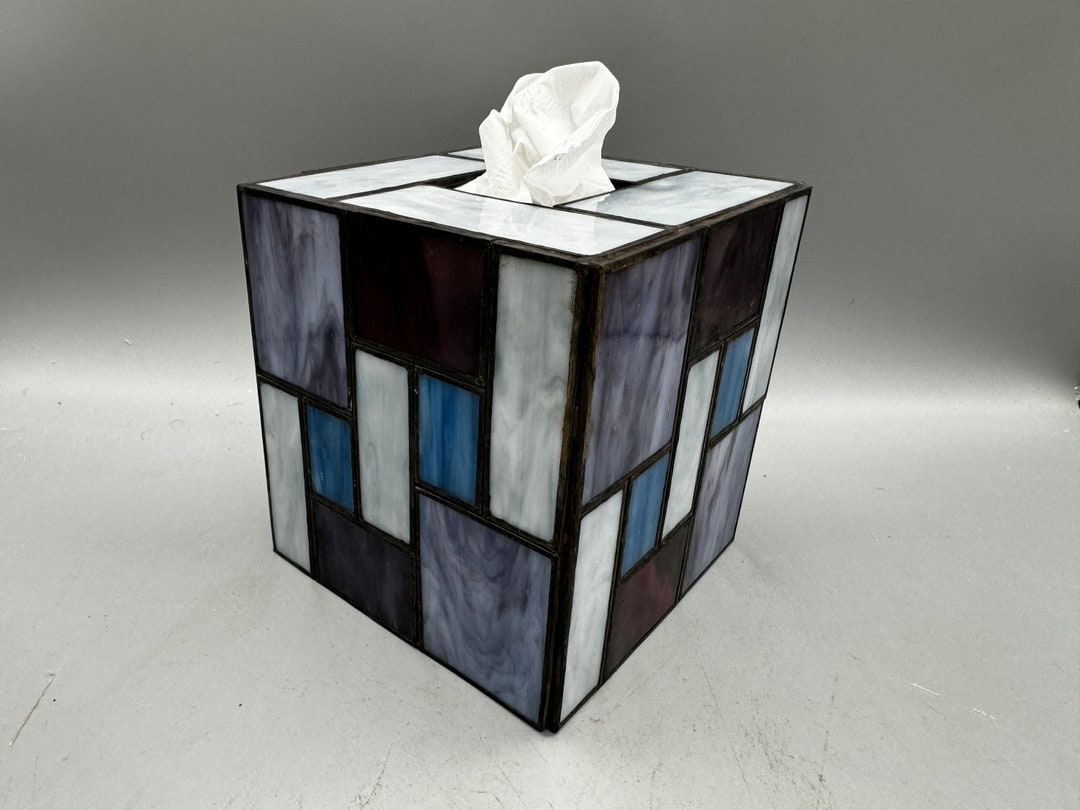 Stormy Night Stained Glass Tissue Box Cover - Etsy