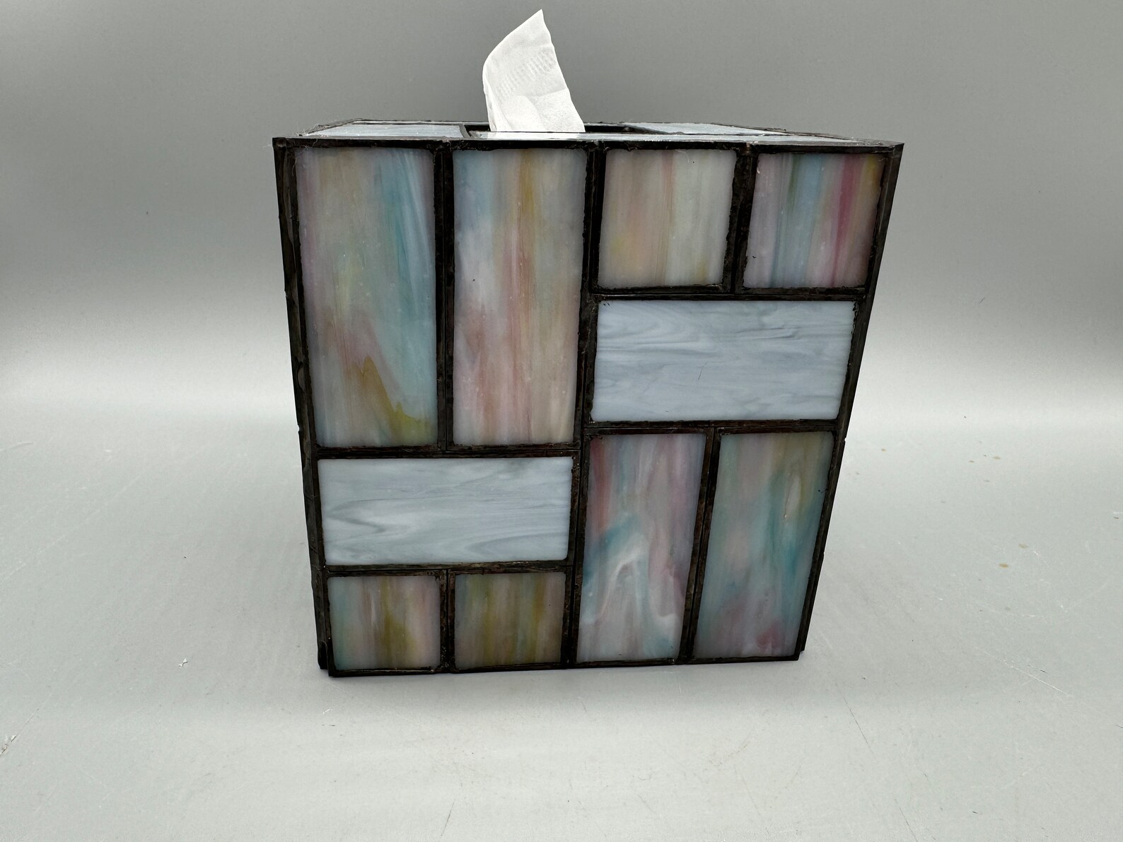 Ginny - Handcrafted Stained Glass Tissue Box Cover - Etsy