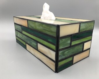 Tuscan Stained Glass Tissue Box Cover - Etsy