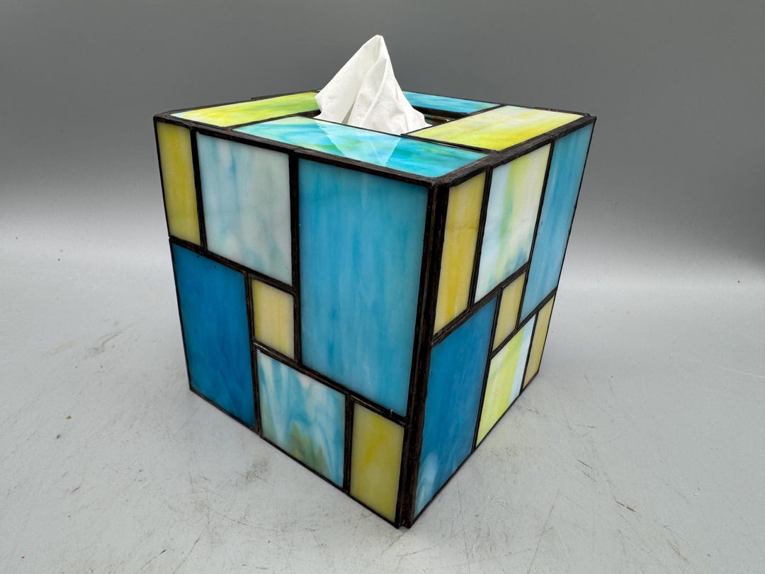 Spring Flowers - Handcrafted Stained Glass Tissue Box Cover - Etsy