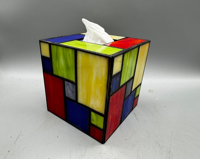Fiesta Stained Glass Tissue Box Cover - Etsy