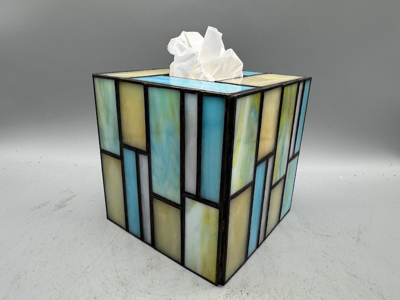 Moon Beams - Handcrafted Stained Glass Tissue Box Cover - Etsy