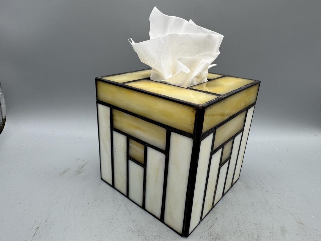 Golden Honey - Handcrafted Stained Glass Tissue Box Cover - Etsy