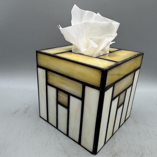 Stained Glass Tissue Box - Etsy