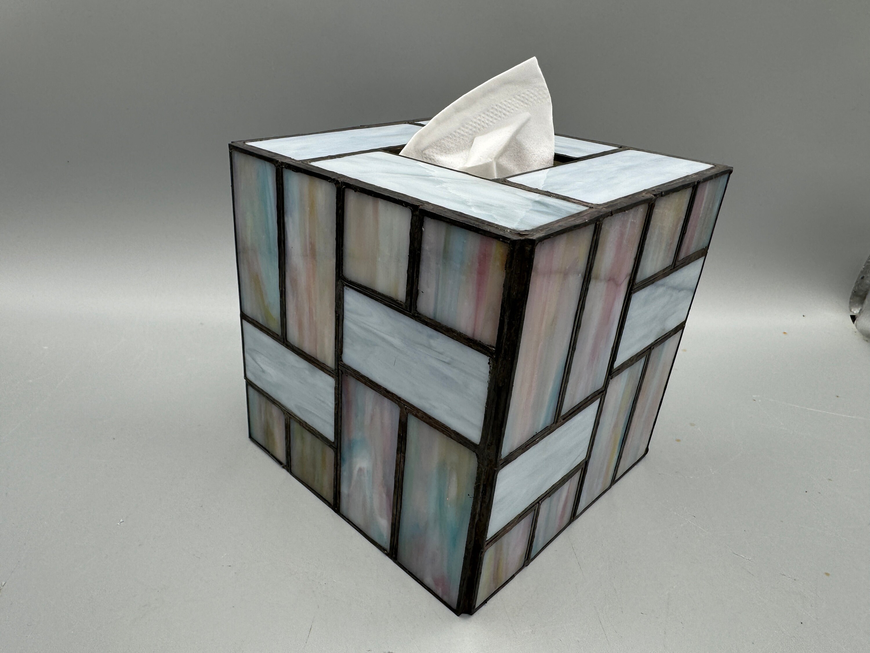 Ginny - Handcrafted Stained Glass Tissue Box Cover - Etsy