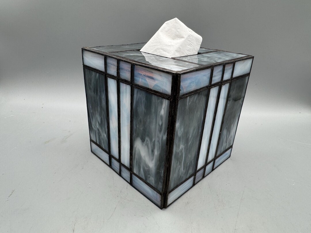 Whispy Stained Glass Tissue Box Cover - Etsy