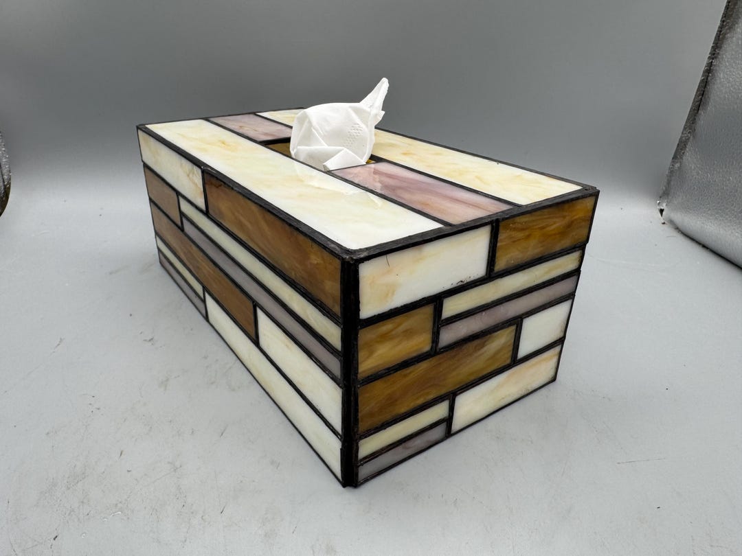 Rose Garden - Handcrafted Stained Glass Tissue Box Cover - Etsy