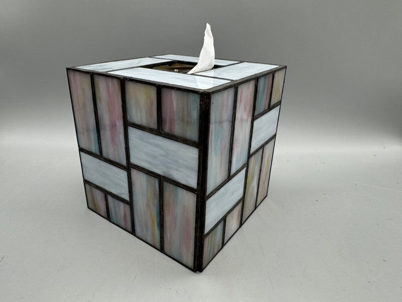 Ginny - Handcrafted Stained Glass Tissue Box Cover - Etsy