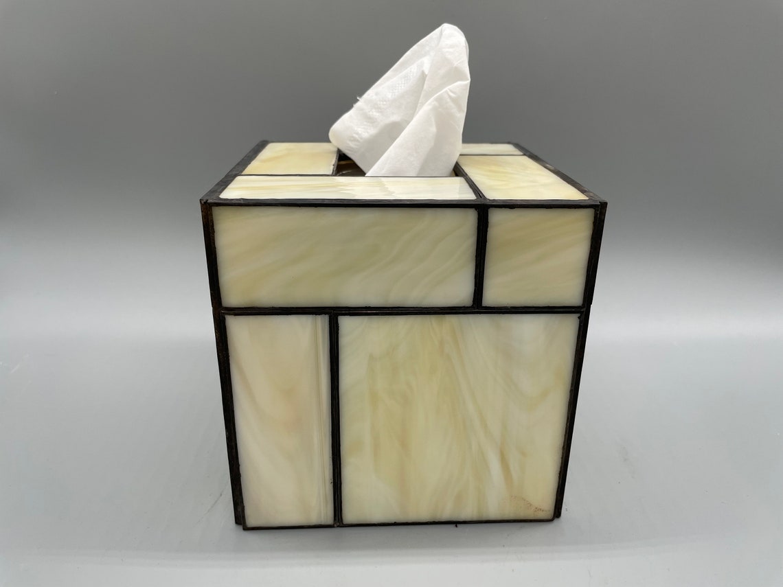 Zen stained glass tissue box cover | Etsy