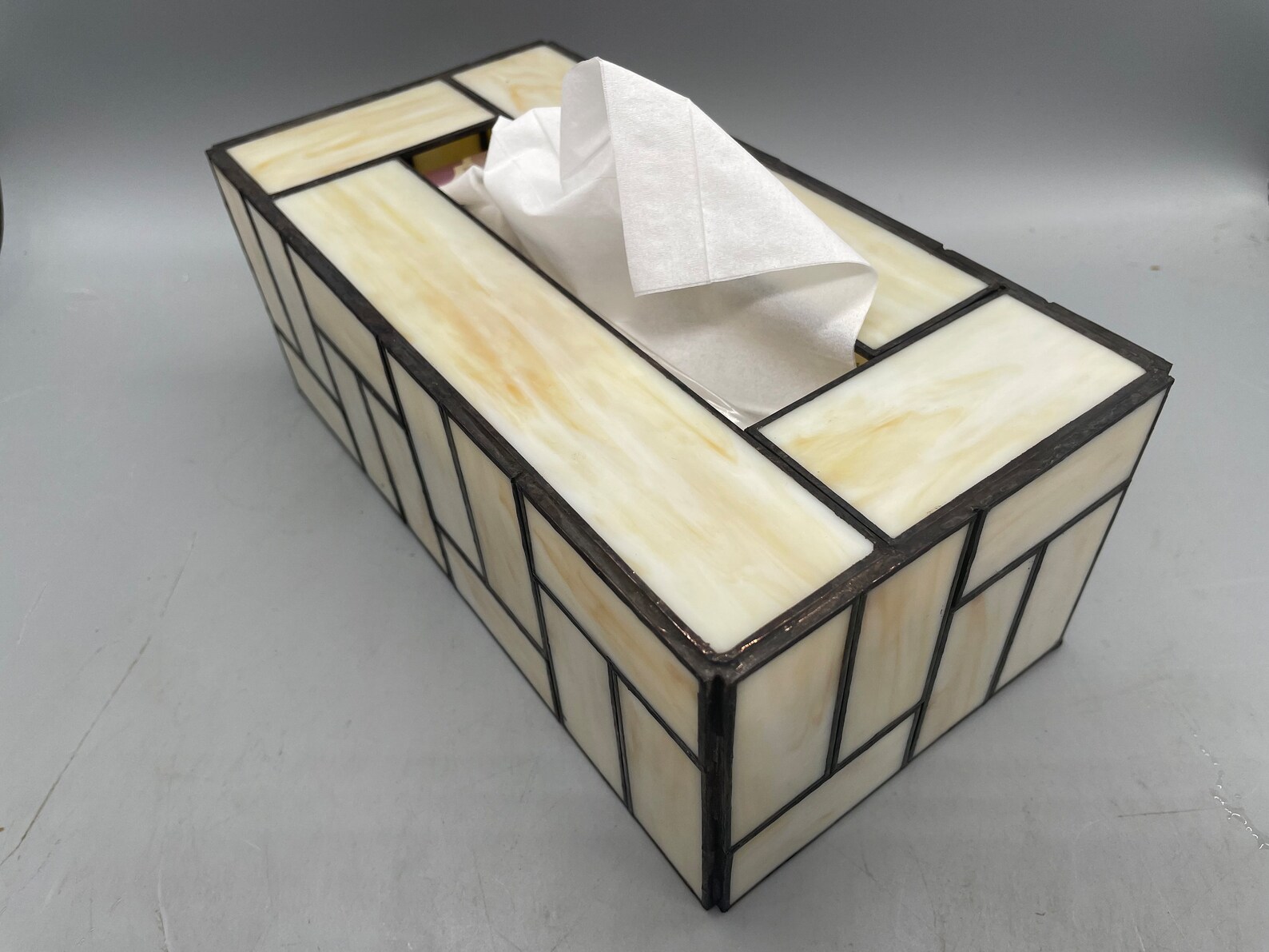 Serenity Stained Glass Tissue Box Cover - Etsy