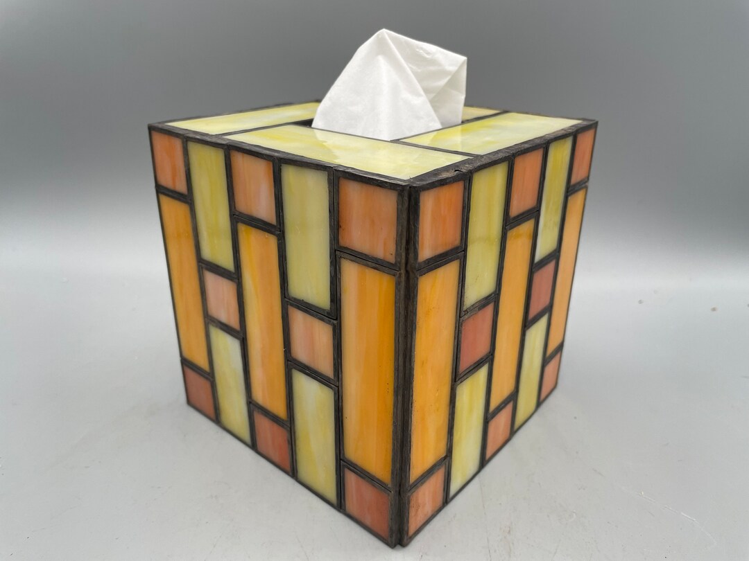 Sunshine Stained Glass Tissue Box Cover - Etsy