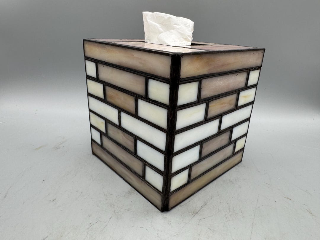 Cheyenne - Handcrafted Stained Glass Tissue Box Cover - Etsy