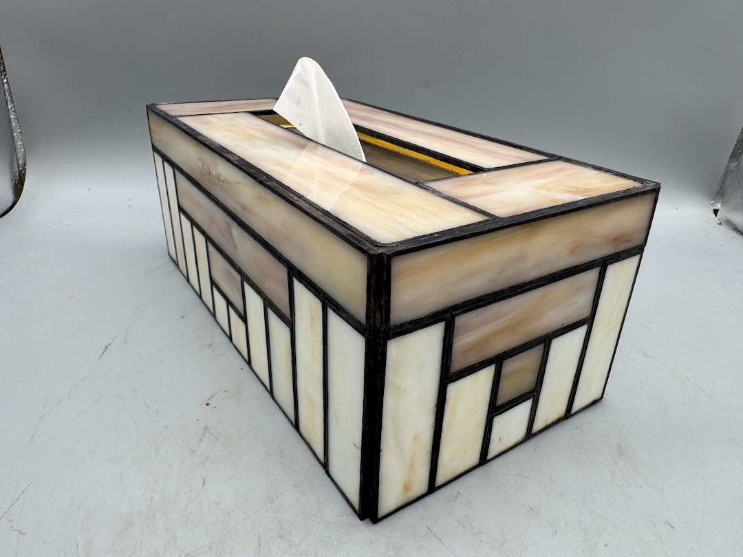 Honeycomb Stained Glass Tissue Box Cover - Etsy