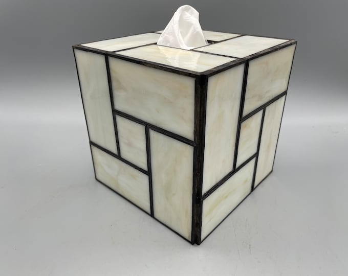 Prairie Style Stained Glass Tissue Box Cover - Etsy