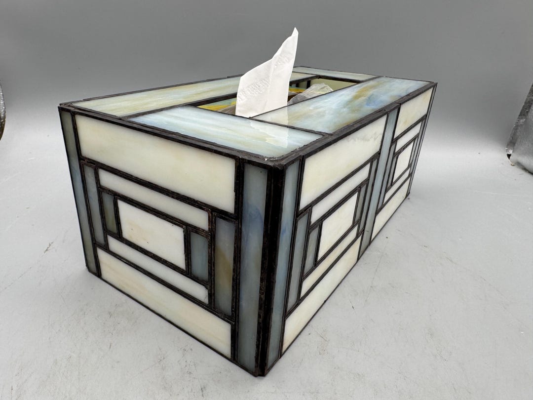 Parlor - Handcrafted Stained Glass Tissue Box Cover - Etsy