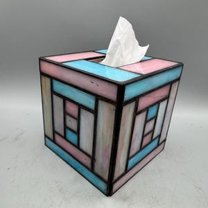 Confetti - Handcrafted Stained Glass Tissue Box Cover - Etsy
