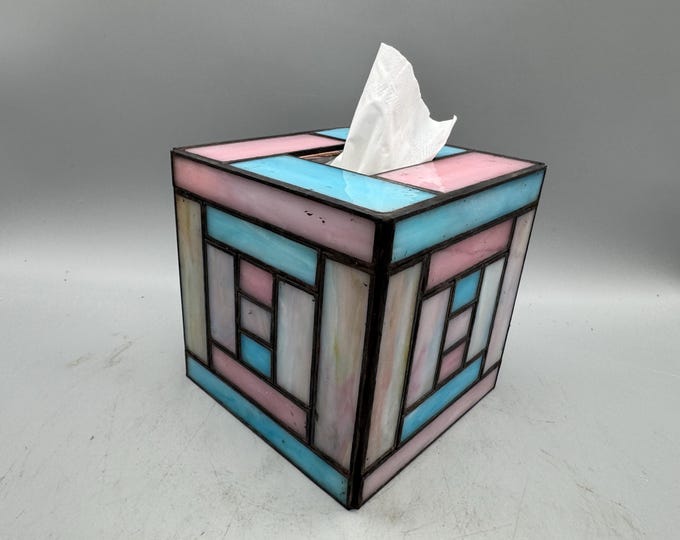 Confetti - Handcrafted Stained Glass Tissue Box Cover - Etsy