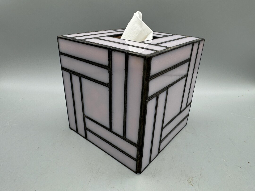 Twilight Twirl Stained Glass Tissue Box Cover - Etsy