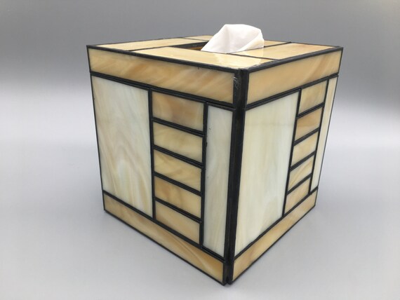 The Library Stained Glass Tissue Box Cover | Etsy
