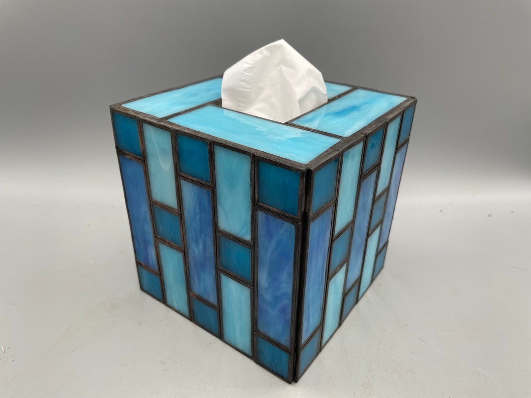 Trilogy Stained Glass Tissue Box Cover - Etsy