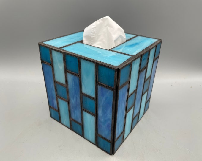 Trilogy Stained Glass Tissue Box Cover - Etsy