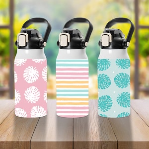 44oz Water Bottle Tumbler Template: Sublimation Design (canva, PSD, SVG ...