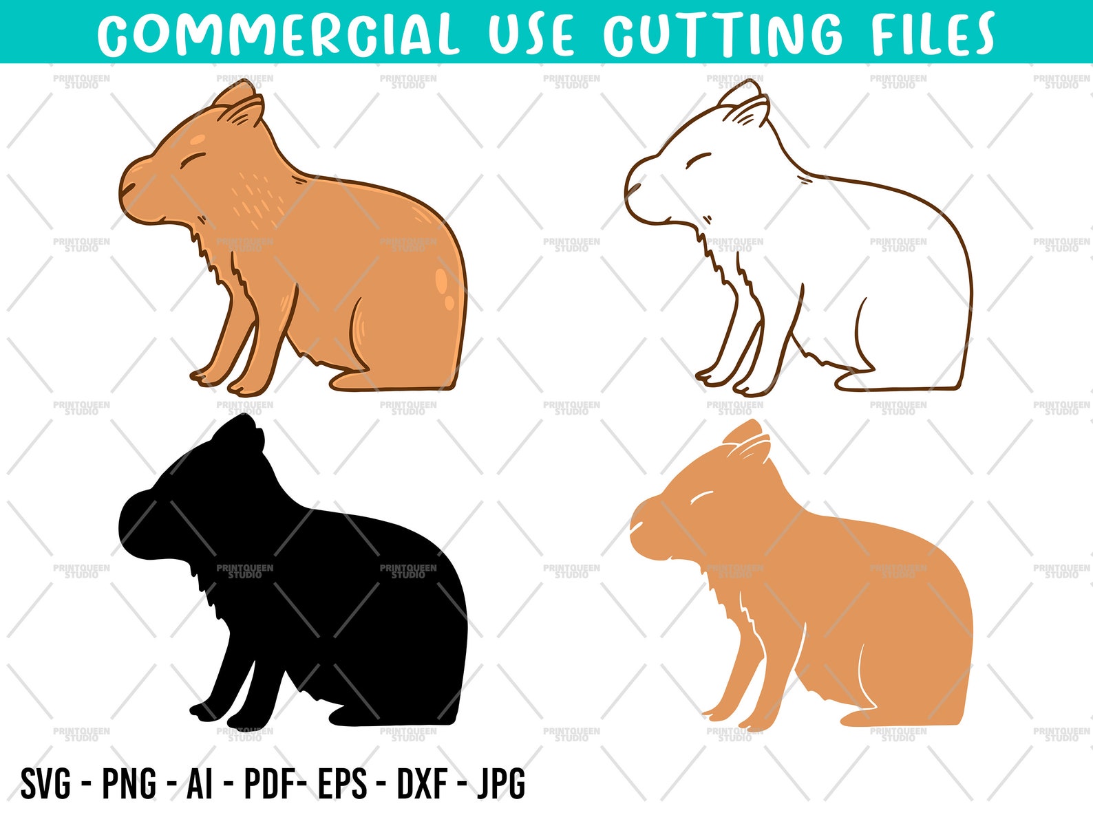 Capybara Svg Bundle Capybara Svg File Capybara Print - Etsy