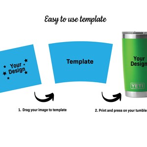 20oz Yeti Rambler Tumbler Template: Canva Sublimation Wrap (digital ...
