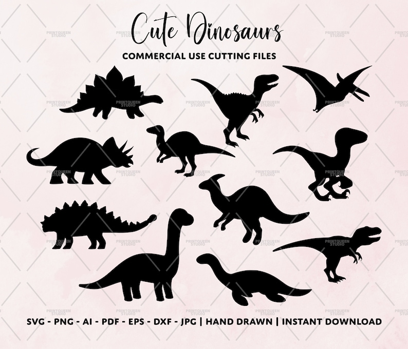 Dinosaur SVG Bundle | Kids Dino Clipart, T-rex (digital Download) - Etsy