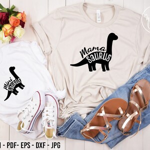 Mama Saurus Svg , Mini Saurus Svg, Mama Dinosaur Svg, Dino Clipart, Mom ...