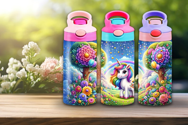 12oz Kids Water Bottle Tumbler Template: Canva Sublimation (digital ...