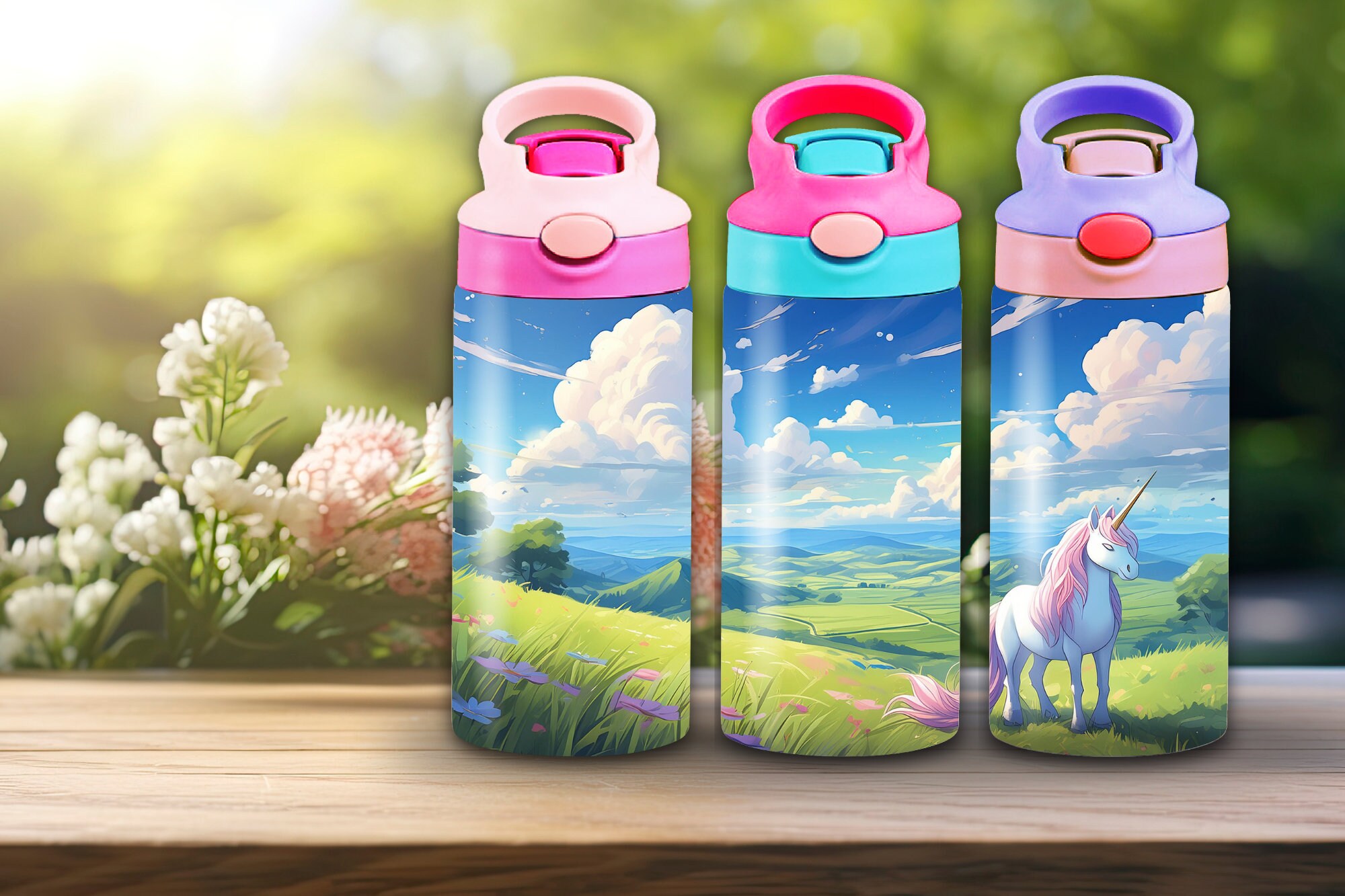 12oz Kids Water Bottle Tumbler Template: Canva Sublimation (digital ...