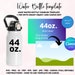44oz Water Bottle Tumbler Template: Sublimation Design (canva, PSD, SVG ...