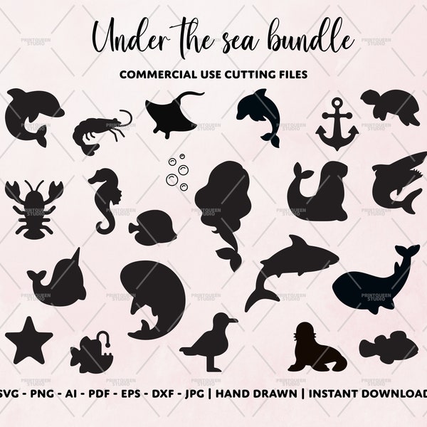 Ocean Animals Svg - Etsy