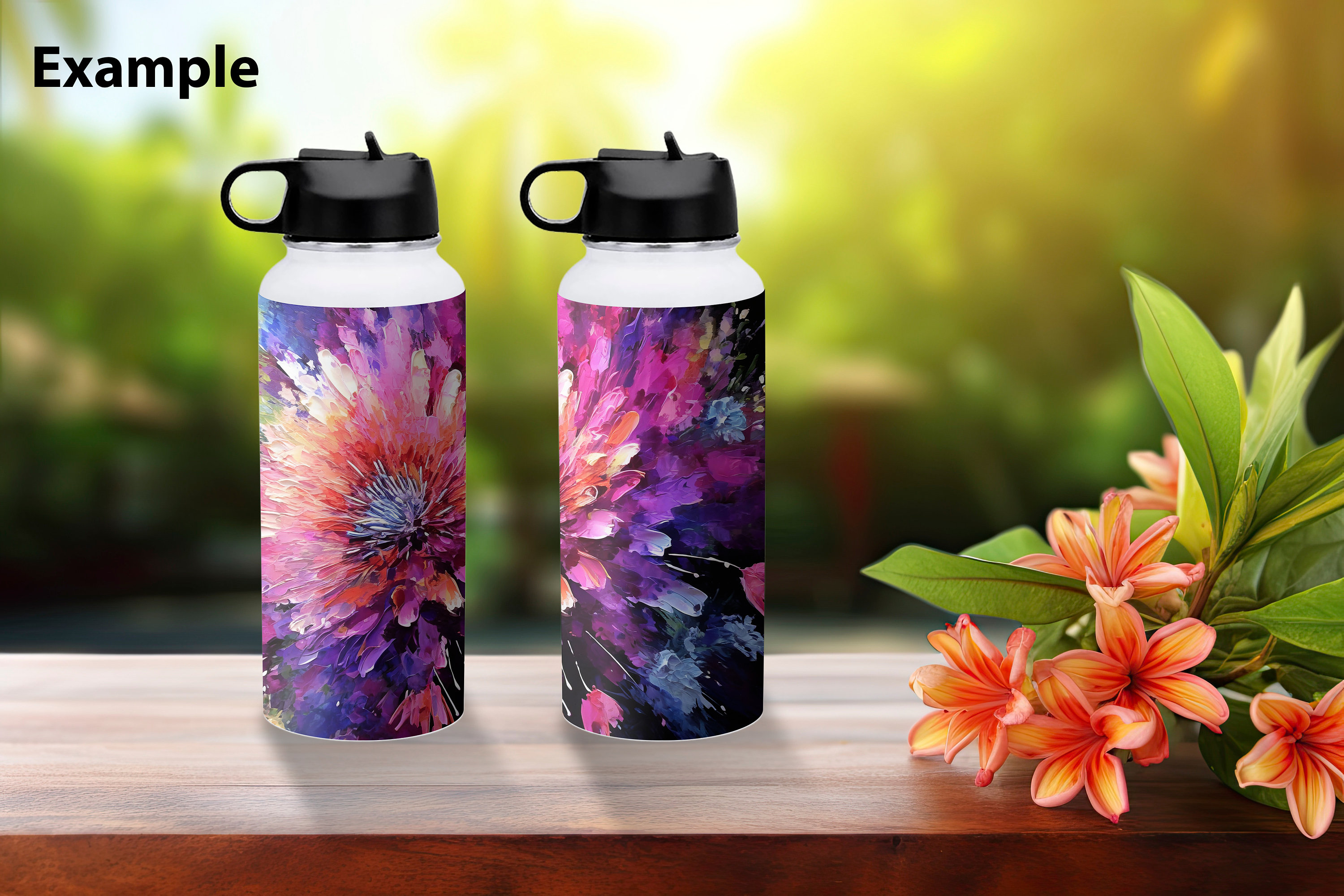 32oz Hydro Water Bottle Tumbler Template: Canva & PSD (digital Download ...