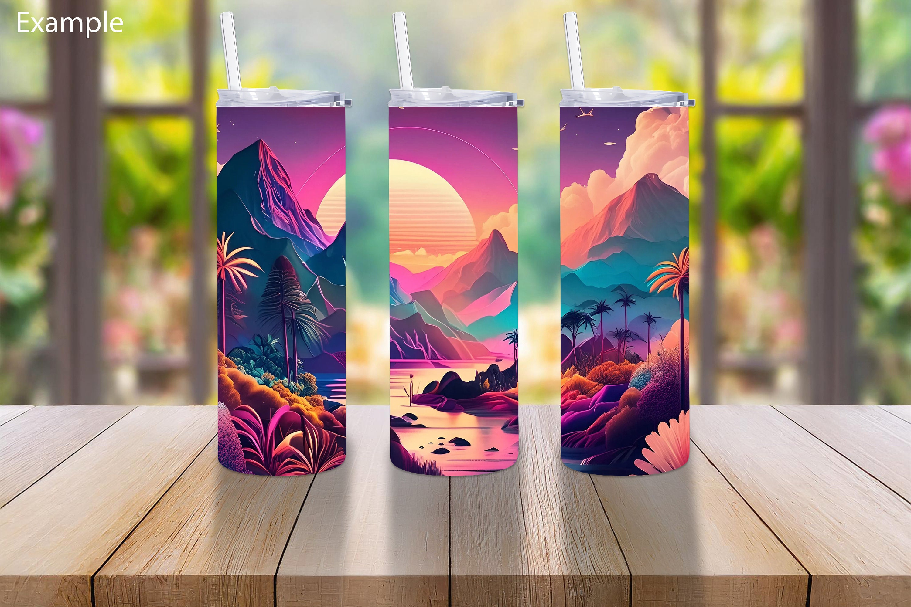 25oz Straight Tumbler Template: Sublimation Design (canva, PSD) - Etsy