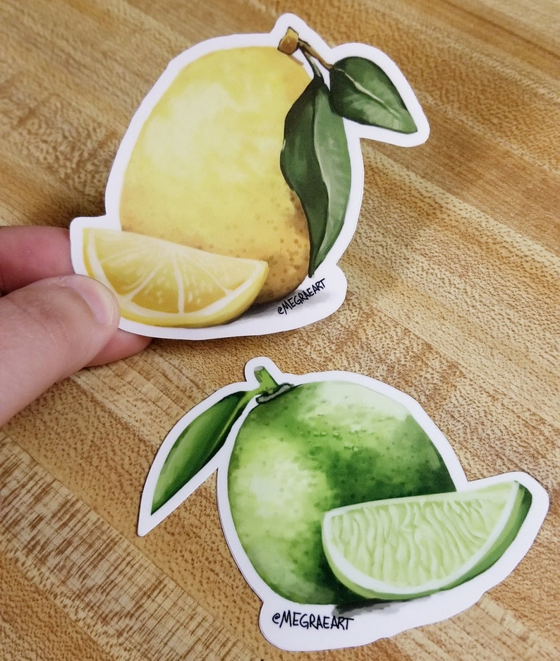 Lemon Lime Vinyl Decal Stickers Cute Kitchen Cooking Laptop | Etsy