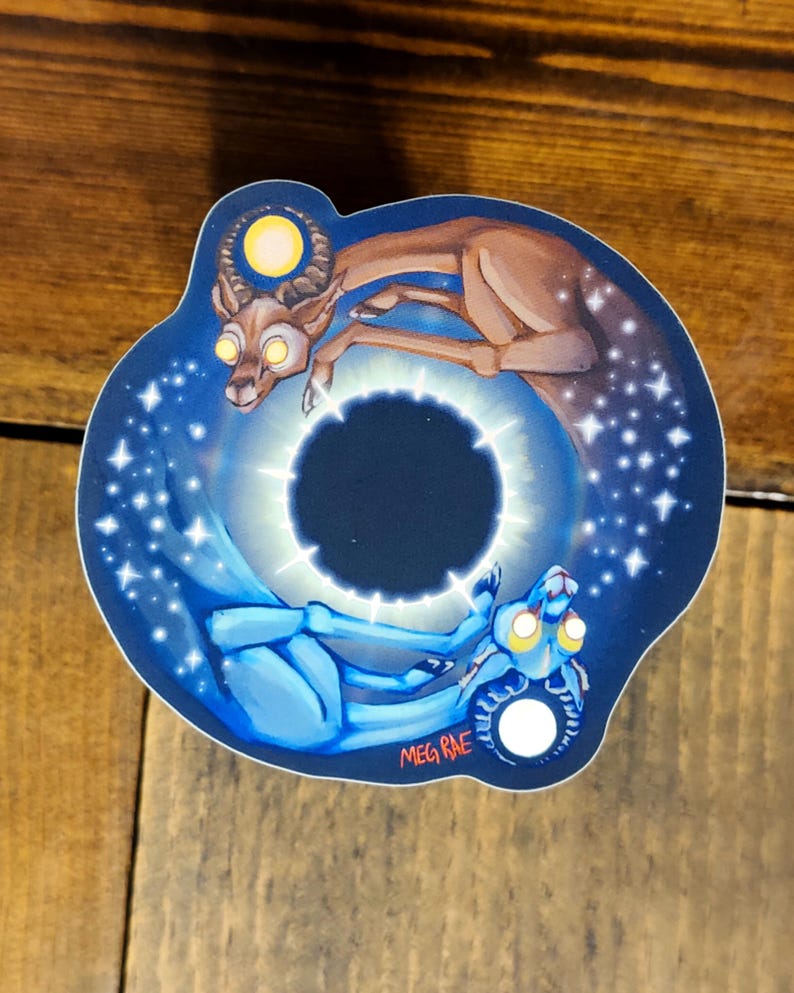 Solar Eclipse Totality Deities Sticker - Matte Vinyl Sticker, Eldritch ...